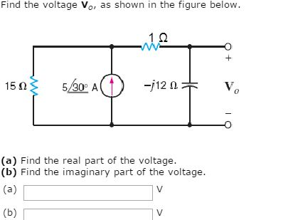 Solved Find the voltage Vo, as shown in the figure below. | Chegg.com