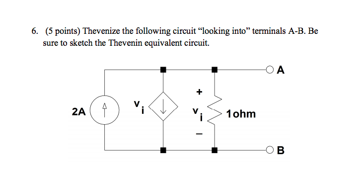 Solved 6. (5 points) Thevenize the following circuit | Chegg.com Solved 6. (5 points) Thevenize the following circuit | Chegg.com