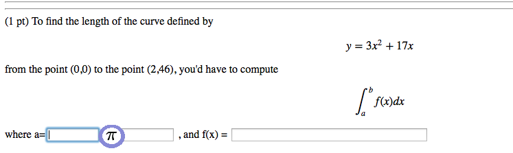 Solved To find the length of the curve defined by y = 3x2 + | Chegg.com