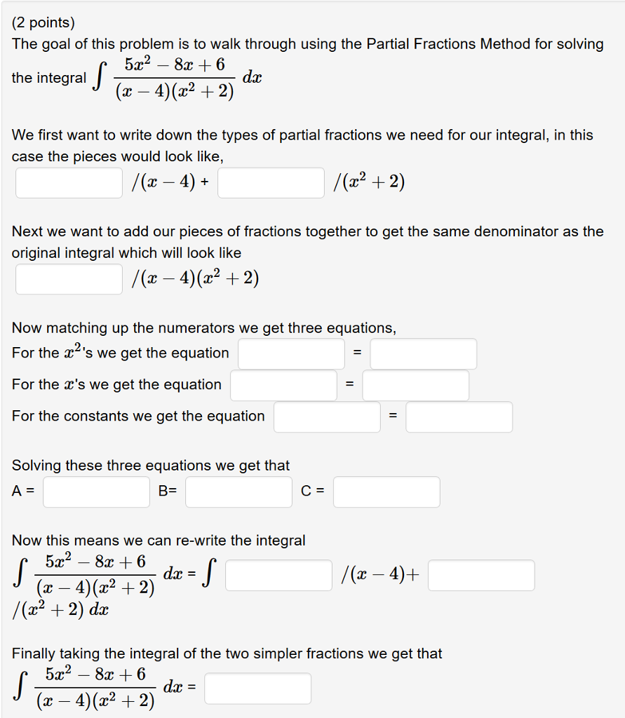 Solved The goal of this problem is to walk through using the | Chegg.com