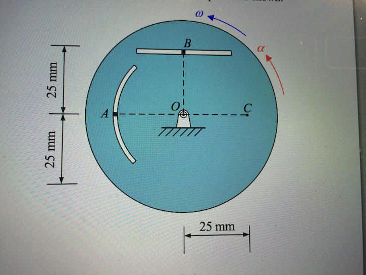 Solved At The Instant Shown The Disk Rotates About A Fixed
