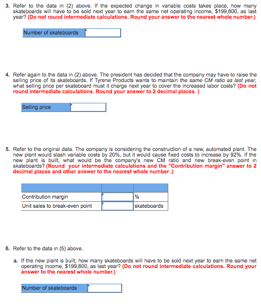 Solved Problem 8-5 Various CVP Questions: Break-Even Point; | Chegg.com