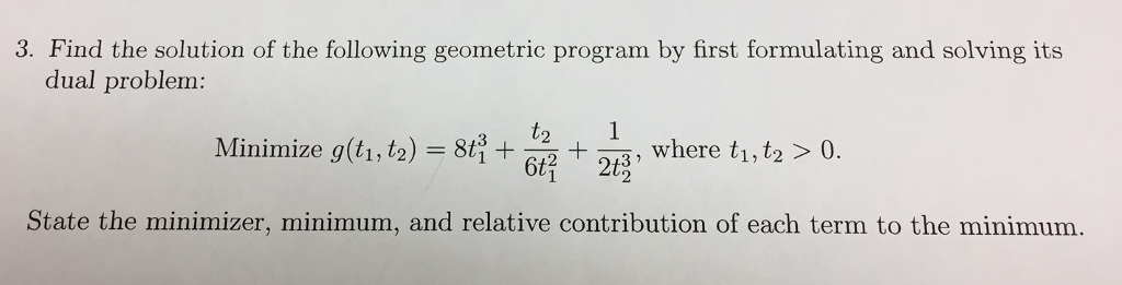 Solved 3. Find the solution of the following geometric | Chegg.com