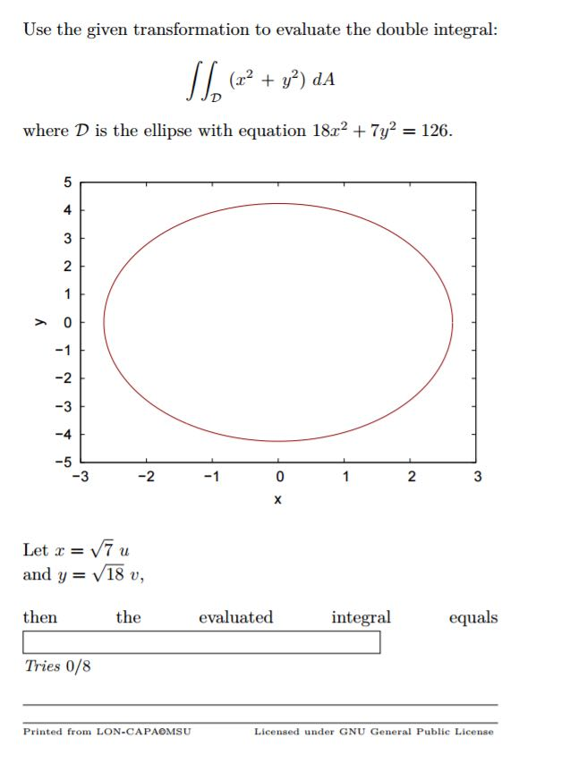 Solved Use the given transformation to evaluate the double | Chegg.com Solved Use the given transformation to evaluate the double | Chegg.com