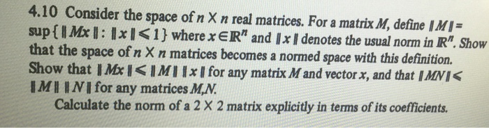 Solved Consider the space of n times n real matrices. For a | Chegg.com