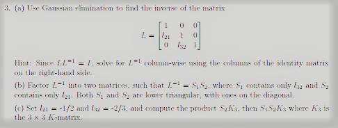 Solved Use Gaussian elimination to find the inverse of the | Chegg.com