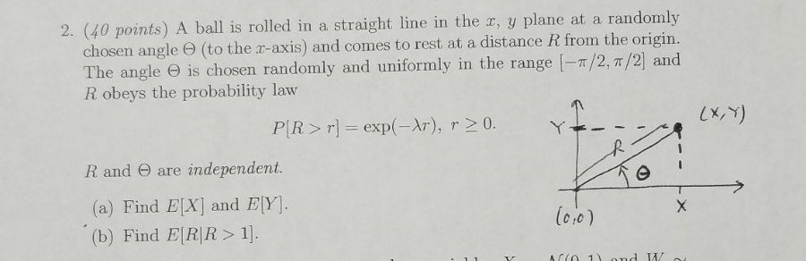 Solved 2. (40 points) A ball is rolled in a straight line in | Chegg.com