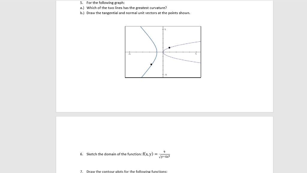 Solved 5. For the following graph: a.) Which of the two | Chegg.com