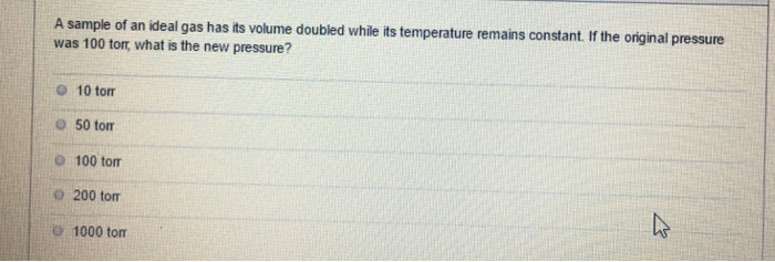 Solved A sample of an ideal gas has its volume doubled while | Chegg.com
