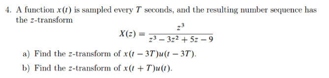 Solved A function x(t) is sampled every T seconds, and the | Chegg.com