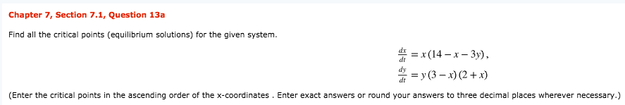 Solved Chapter 7, Section 7.1, Question 13a Find all the | Chegg.com