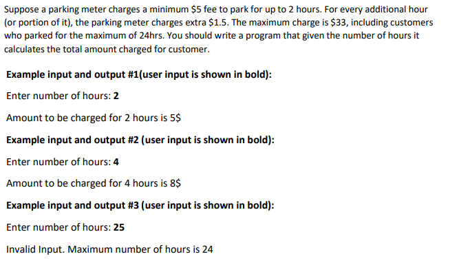 Solved Suppose a parking meter charges a minimum $5 fee to | Chegg.com