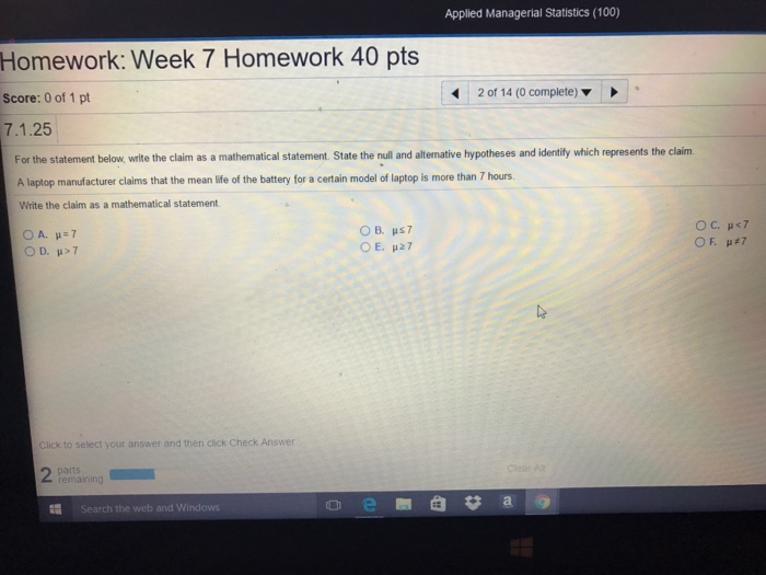 Solved For the statement below write the claim as a | Chegg.com