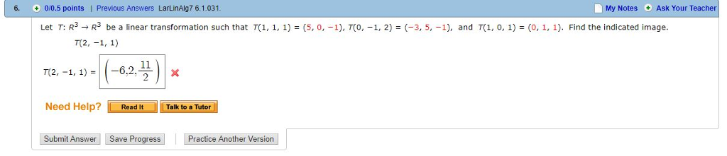 Solved Let T: R3 → R3 be a linear transformation such that | Chegg.com