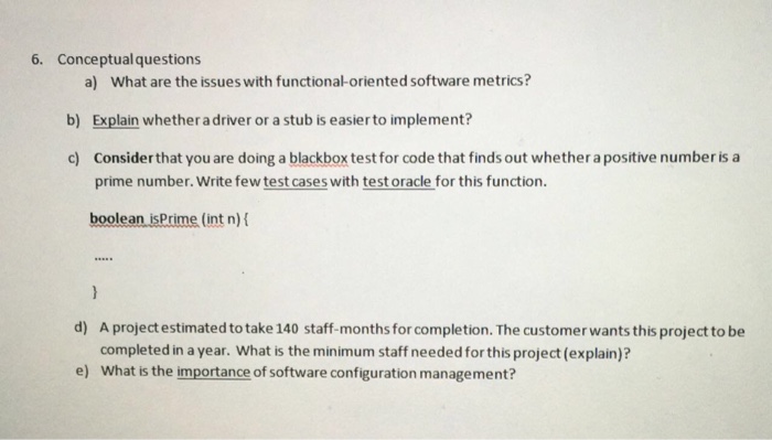 Solved 6. Conceptual questions a) What are the issues with | Chegg.com