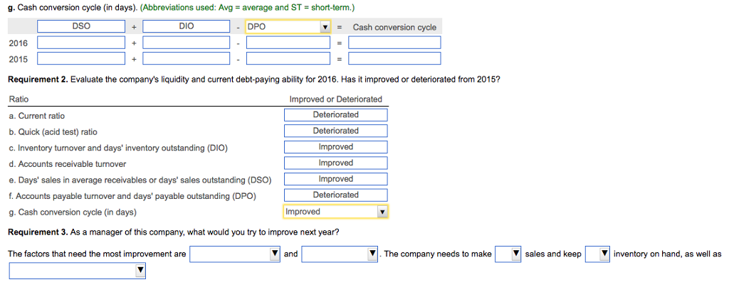 Solved o. Days' sales in average receivables or days' sales | Chegg.com
