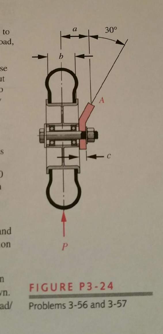 Solved Figure P3-24 shows a portion of the landing gear on | Chegg.com