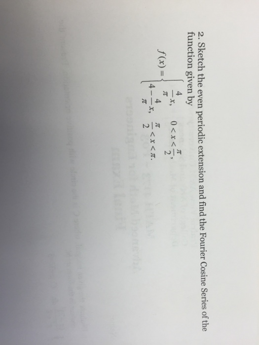Solved Sketch the even periodic extension and find the | Chegg.com