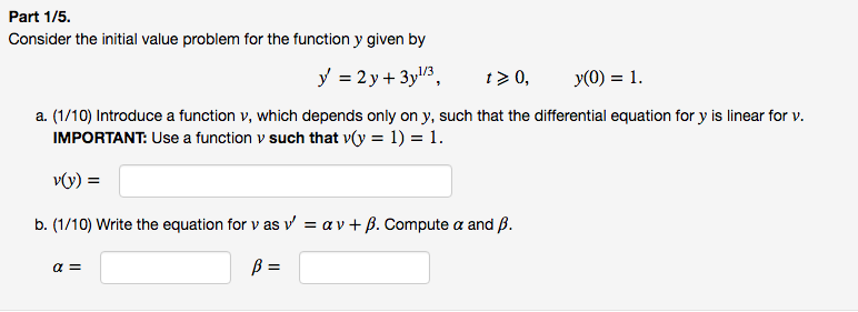 Solved Consider The Initial Value Problem For The Functio 4933