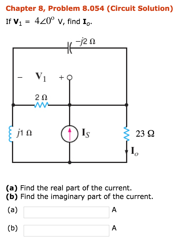 Solved Chapter 8, Problem 8.054 (Circuit Solution) If V1 = | Chegg.com