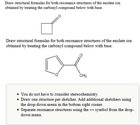 Solved Draw structural formulas for both resonance | Chegg.com
