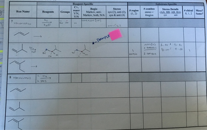 Solved Predicting products. Fill out and draw all possible | Chegg.com
