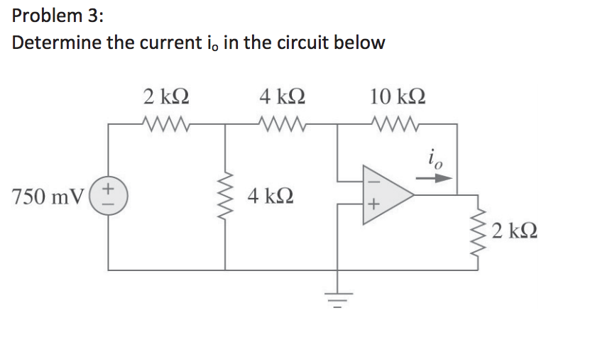 Solved Problem 3: Determine the current io in the circuit | Chegg.com