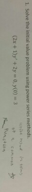 Solved Solve the initial value problem using power series | Chegg.com