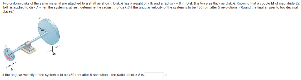 Solved Two uniform disks of the same material are attached | Chegg.com
