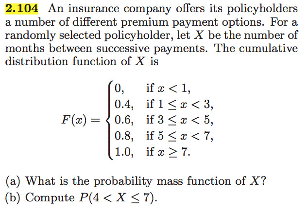 Solved An insurance company offers its policyholders a | Chegg.com