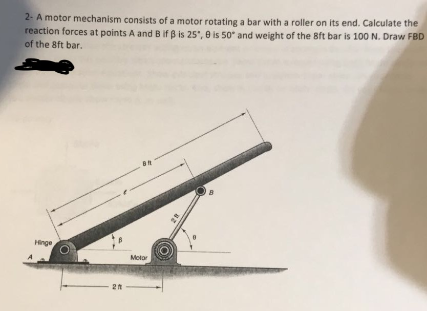 Solved 2- A motor mechanism consists of a motor rotating a | Chegg.com