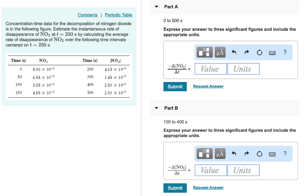 Solved - Part A 0 to 500S Constants | Periodic Table | Chegg.com