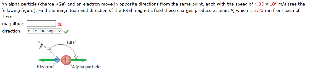 Solved An alpha particle (charge +2e) and an electron move | Chegg.com
