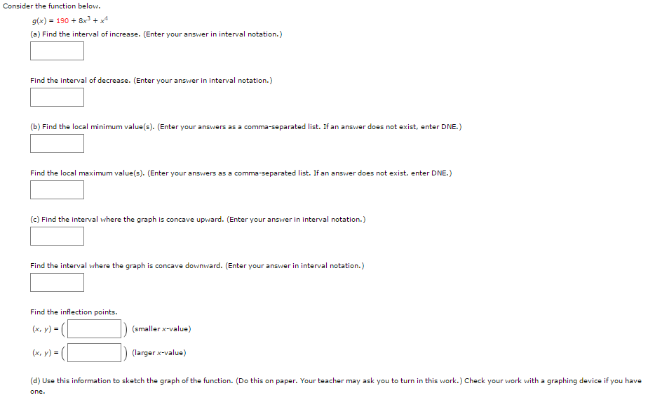 Solved Consider The Function Below G x 190 8x 3 X 4 Chegg solved-consider-the-function-below-g-x-190-8x-3-x-4-chegg