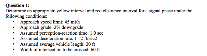 Solved Determine an appropriate yellow interval and red | Chegg.com