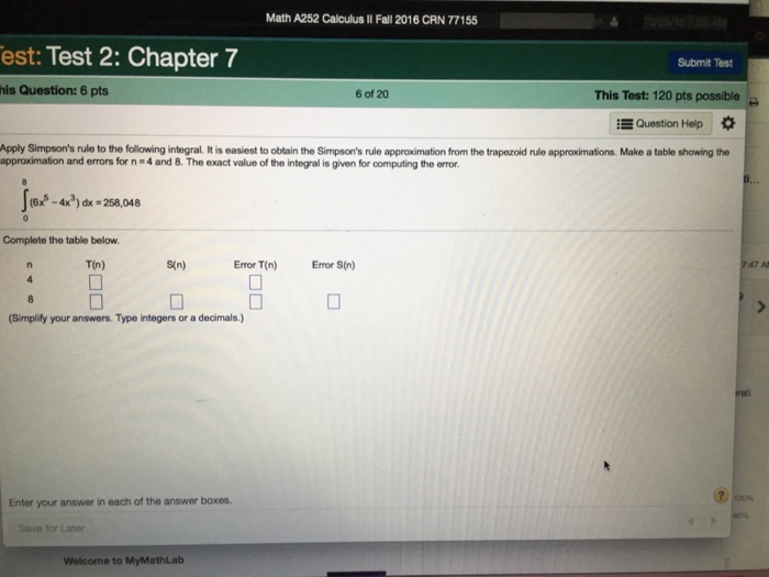Solved Apply Simposin's rule to the following integral. It | Chegg.com