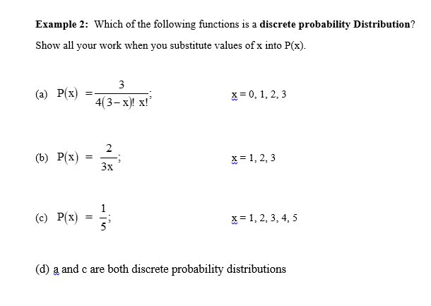 Solved Example 2: Which of the following functions is a | Chegg.com
