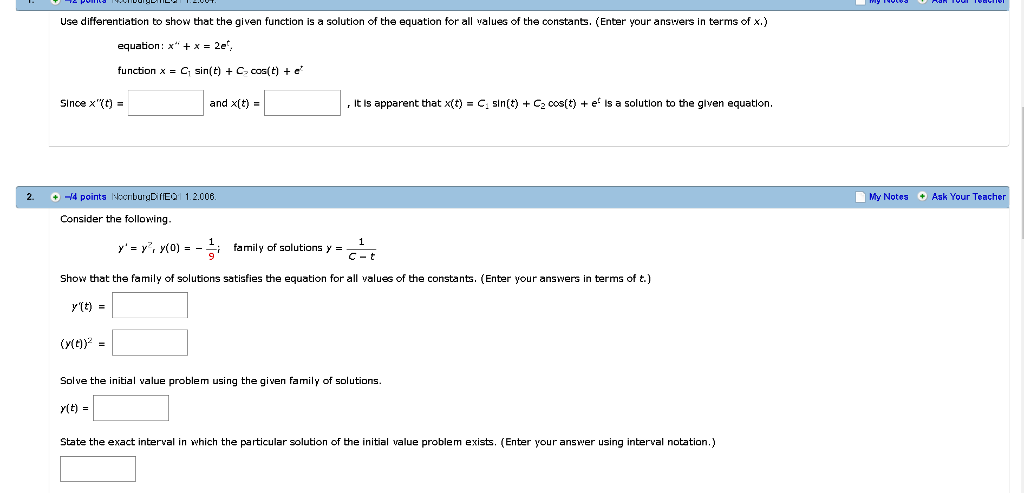 Solved Use differentiation to show that the given function | Chegg.com