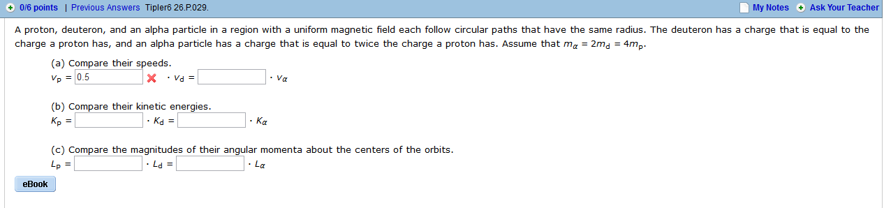 Solved A proton, deuteron, and an alpha particle in a region | Chegg.com