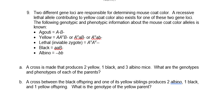Solved Two different gene loci are responsible for | Chegg.com