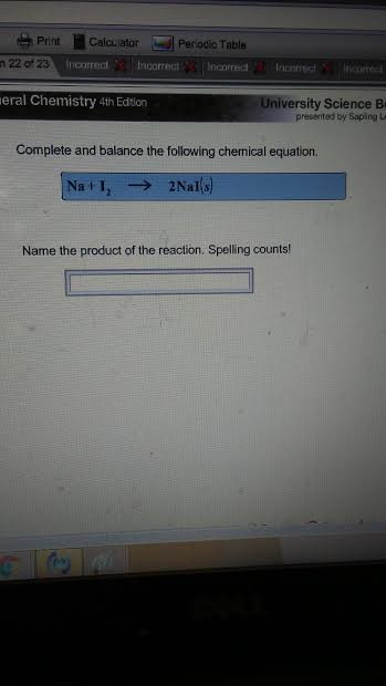 Solved Complete and balance the following chemical equation. | Chegg.com