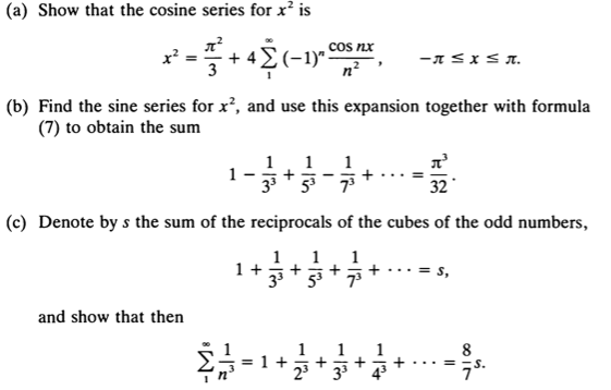 Solved Show that the Cosine series for x^2 is x^2 = Pi^2/3 | Chegg.com