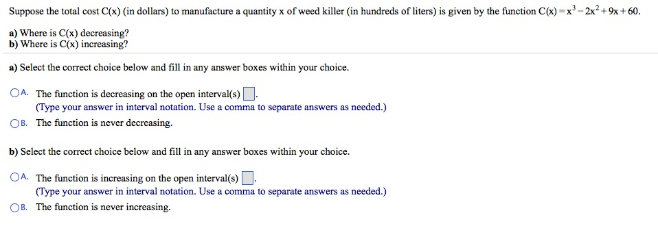 Solved Suppose the total cost C(x) (in dollars) to | Chegg.com Solved Suppose the total cost C(x) (in dollars) to | Chegg.com