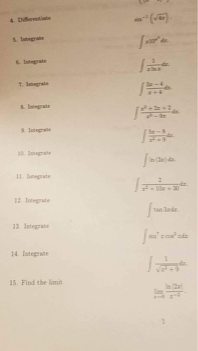 Solved Differentiate sin^-1 (Squareroot dx) Integrate | Chegg.com