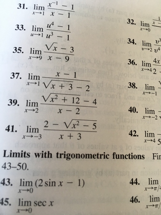 Solved lim_x rightarrow 1 x^-1 - 1/x - 1 lim_x rightarrow 1 | Chegg.com