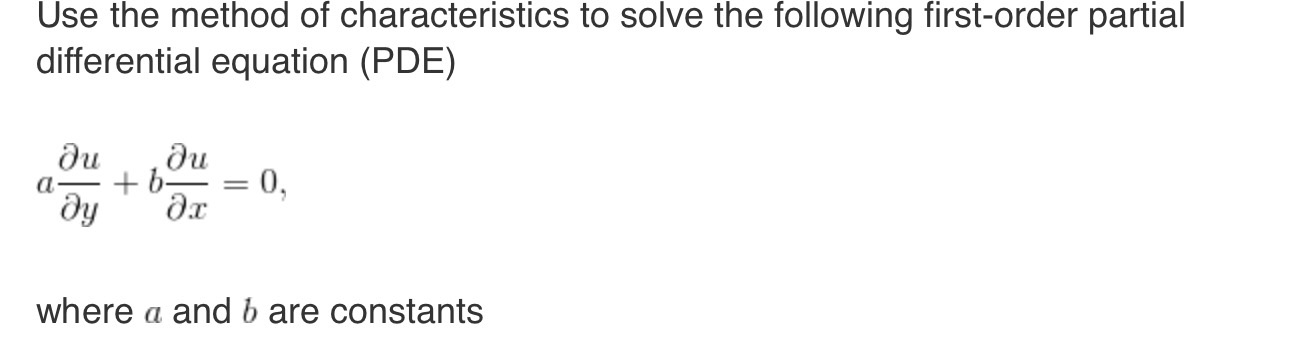 Use the method of characteristics to solve the | Chegg.com