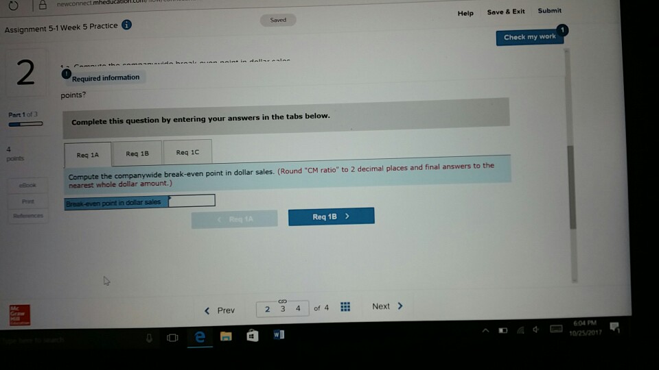 Solved Assignment 5-1 Week 5 Practice Check my work 3 | Chegg.com