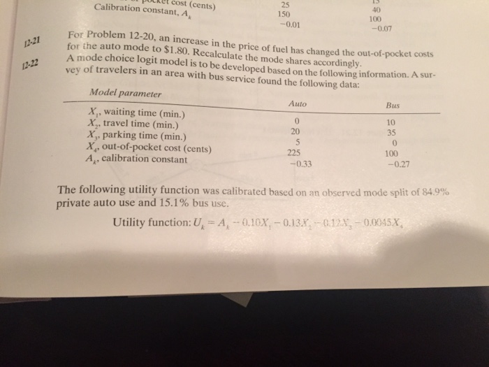 Solved For Problem 12-20. an increase in the price of feul | Chegg.com