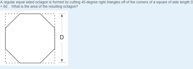 Solved A regular equal sided octagon is formed by cutting | Chegg.com