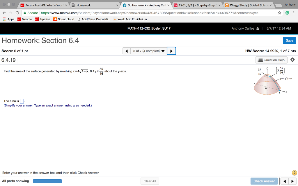 Calculus Archive | June 06, 2017 | Chegg.com